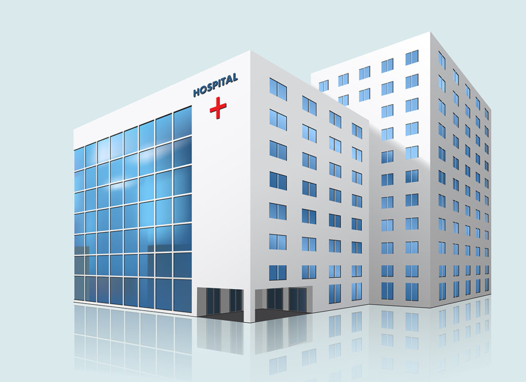 city hospital building with reflection | DFWHC